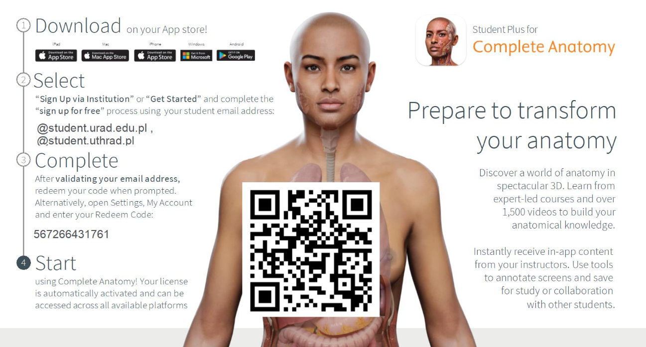 Complete Anatomy - Wydział Nauk Medycznych i Nauk o Zdrowiu